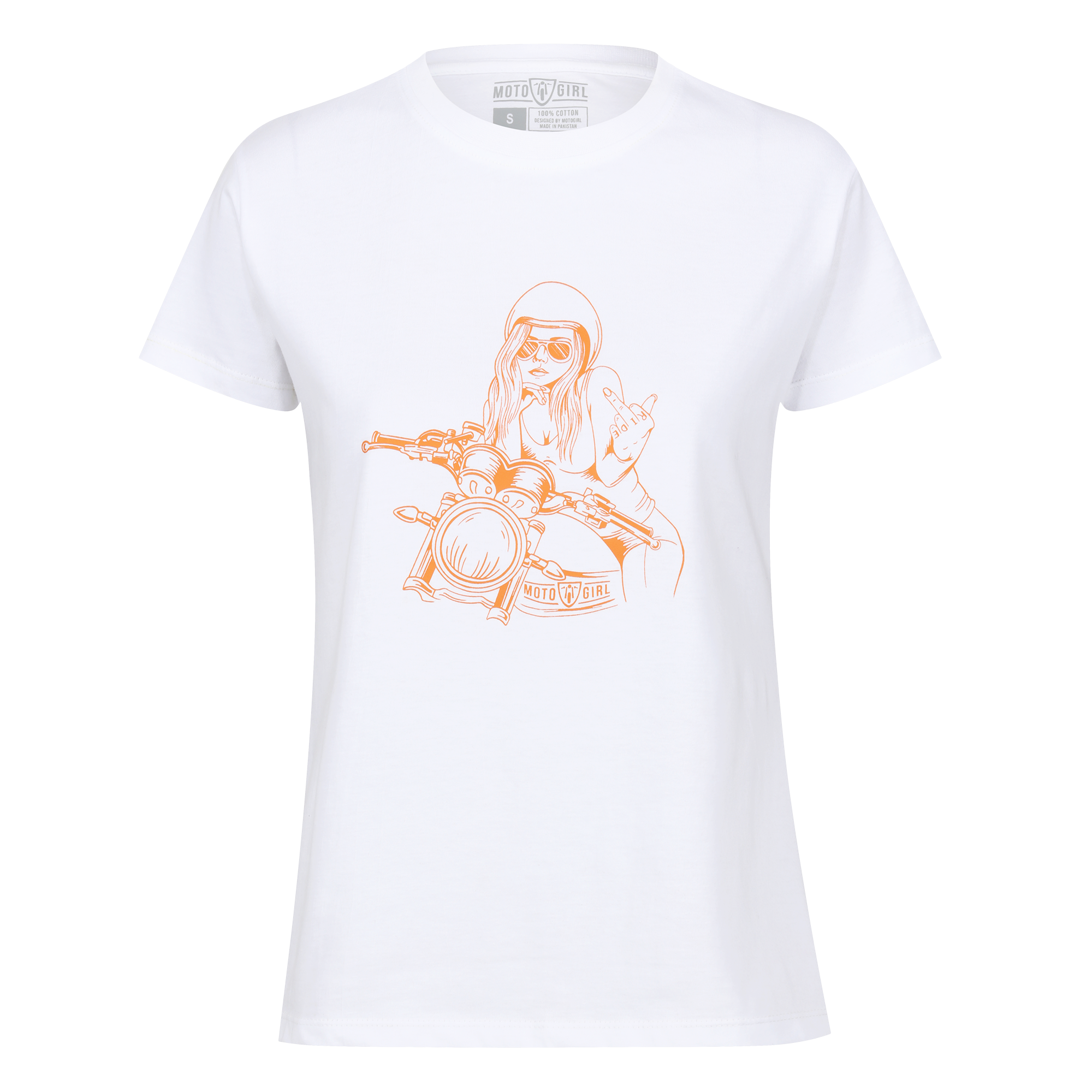 Rebel Girl T-Shirt (White) – MotoGirl Ltd