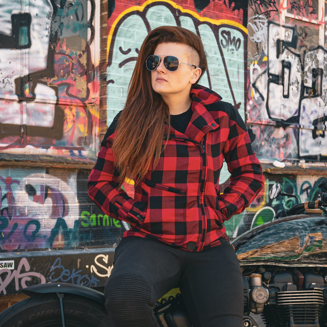 Jessie Flannel Jacket (Red) – MotoGirl Ltd